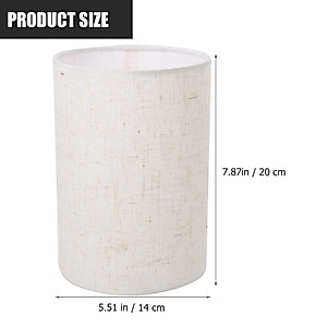 MAGICLULU 1Pcs Linen Lampshade Cylinder Linen Fabric Lamp Shade Natural Linen Lamp Shades for Table Lamp Wall Floor Light