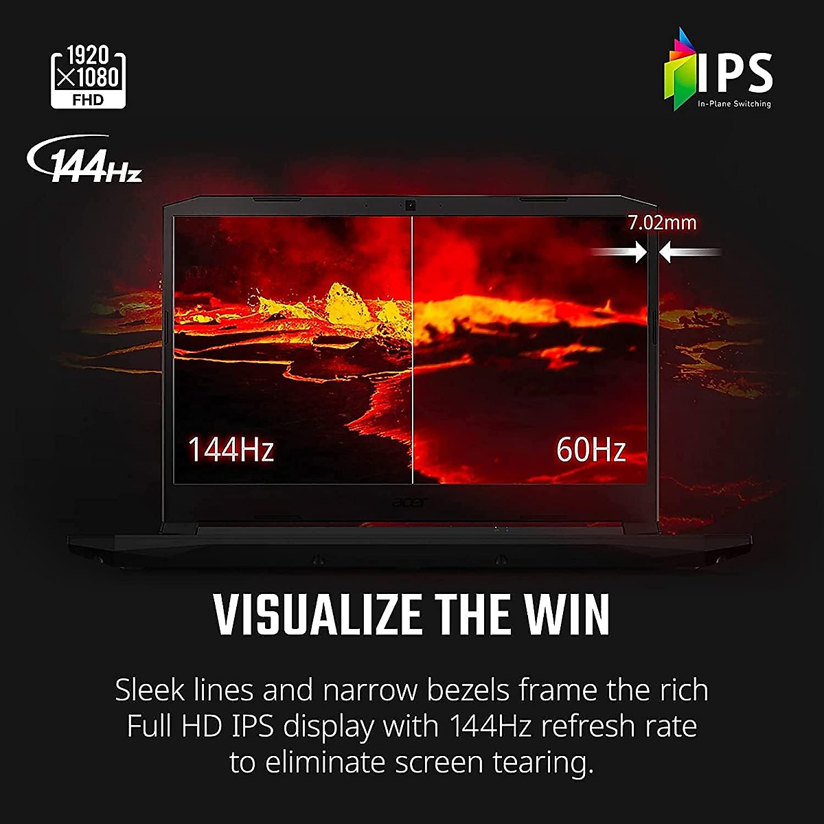 acer Nitro 5 Gaming Laptop,15.6" FHD IPS 144Hz, GeForce RTX 3050 Ti, Intel Core i5-11400H (Beats i7-1165G7, Upto 4.5GHz), WiFi6, Backlit KB, RJ-45, Windows 10 Home (32GB|1TB SSD)