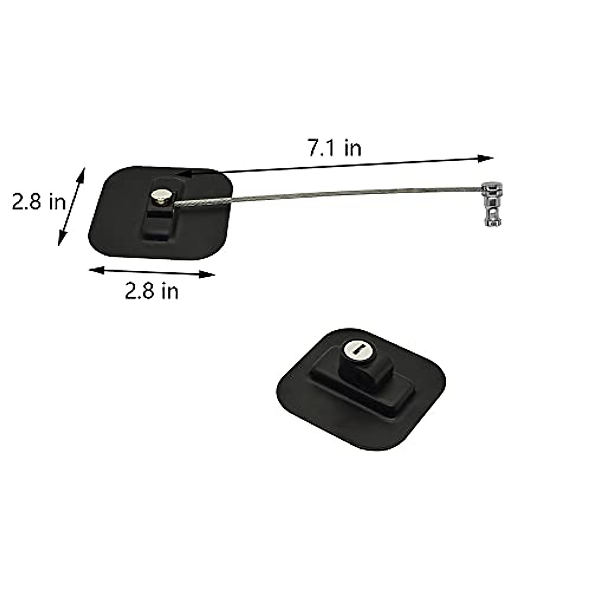 VOCOMO Refrigerator Lock, 2.8’’x2.8’’ Fridge Lock with Keys, Freezer Lock and Child Safety Cabinet Lock with Strong Adhesive (2 Pack)