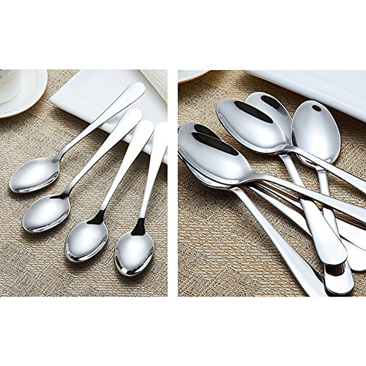 Stainless Steel Dinner Spoon (Set of 6)7.1 Inches, Silver