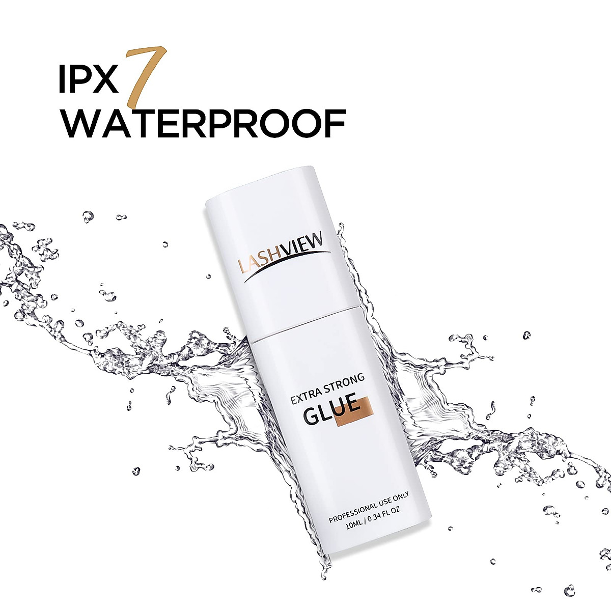 LASHVIEW Eyelash Extension Glue,Lash Extension Glue,Precise Drop Technology Glue,Accurate 0.03ml Per Drop,Maximum Bonding Power,1 Sec Dry Time,Long-Lasting Time,10ml