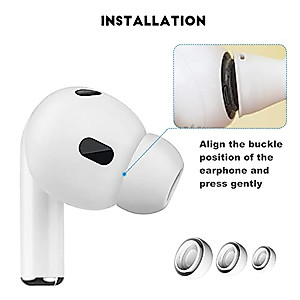 OOTSR 3 Pairs Replacement Ear Tips for AirPods Pro/AirPods Pro 2,Silicon Ear Tips with 2 Pcs Cleaning pens,Earpads for Airpod pro(S/M/L)