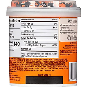 Pillsbury Funfetti Halloween Bundle, 2 Cake Mixes with Candy Bits, 1 of each Frosting with Sprinkles, Black Chocolate and Orange Vanilla (Pack of 4) with By The Cup Spreader