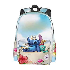 ISUNIET Travel Backpack, Notebook Laptop Bags For Men Women Weekend Outings Trip Book Bag Travel Hiking Camping Work Cartoon Cute Black 39