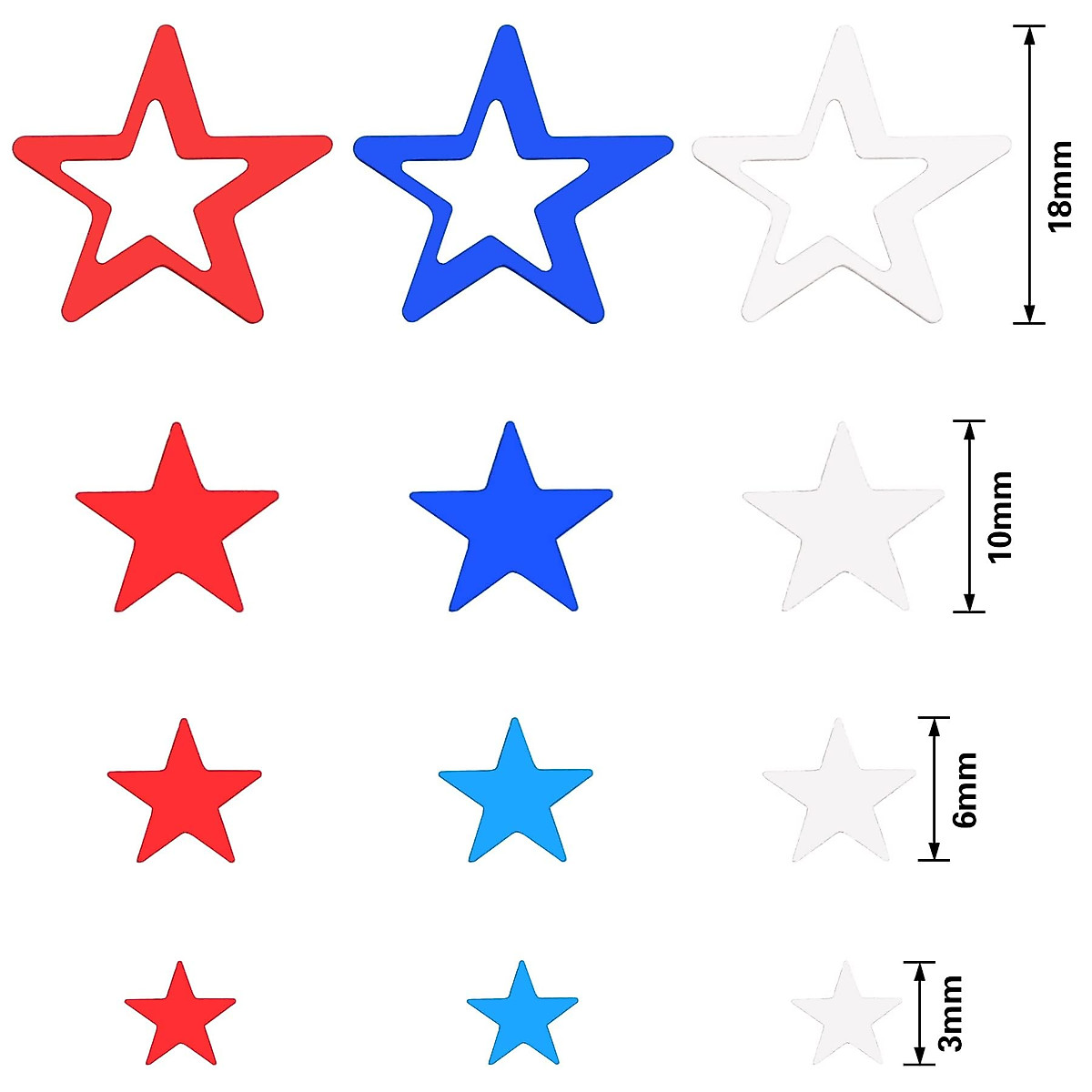 MARFOREVER 4th of July Confetti Patriotic Glitter Confetti Independence Day Party Decorations Red White Blue Twinkle Star Table Confetti for American Theme Events Party Veterans Memorial Day Decor