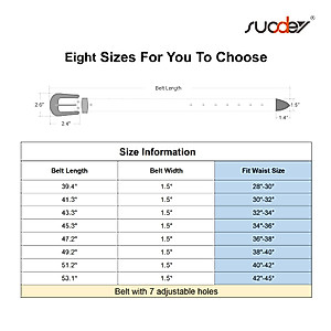 SUOSDEY Men Women Fashion Rhinestone Belt Western Cowgirl Bling Studded Design Leather Diamond Belt for Jeans Dress