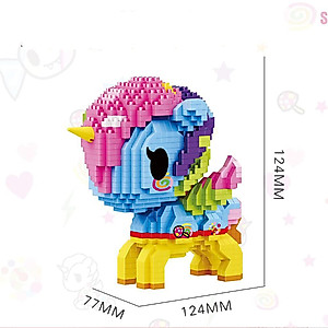 Uvini Micro Blocks Adult Building Blocks Unicorn Toy Set, Unicorn Model to Build, Best Gift for Girls, Adult Gift 897pcs