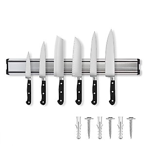 YIANSOL Magnetic Knife Holder for Wall 12 Inch Metal Knife Magnetic Strip Kitchen Magnet Knife Holder Strip Wall Mount Magnetic Knife Rack Knife Bar for Kitchen Utensil Holder & Tool Holder (12 Inch)