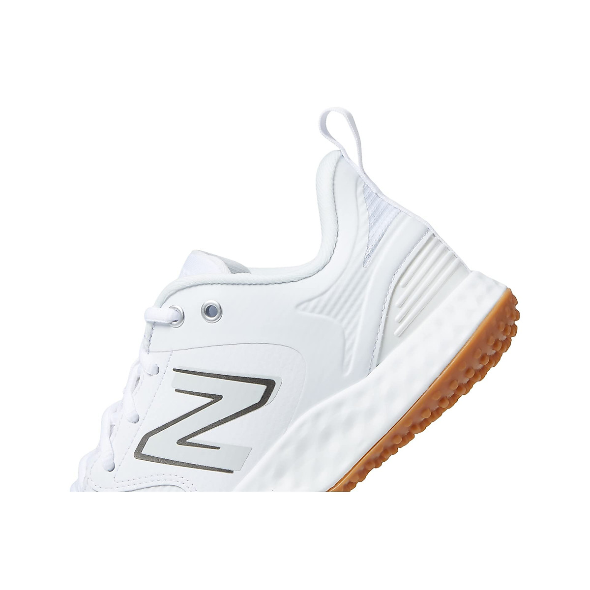 New Balance Women's Fresh Foam Velo V3 Turf-Trainer Softball Shoe, White/White, 8.5