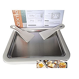 ice cream maker for kids Duomid rolled ice cream maker machine,with 2shovels,homemade rolled ice cream,frozen yogurt machine,instant gelato pan/roll,sorbetmachine,gelato maker,plate freezer bowl,parent-child interactive DIY ice cream maker gift