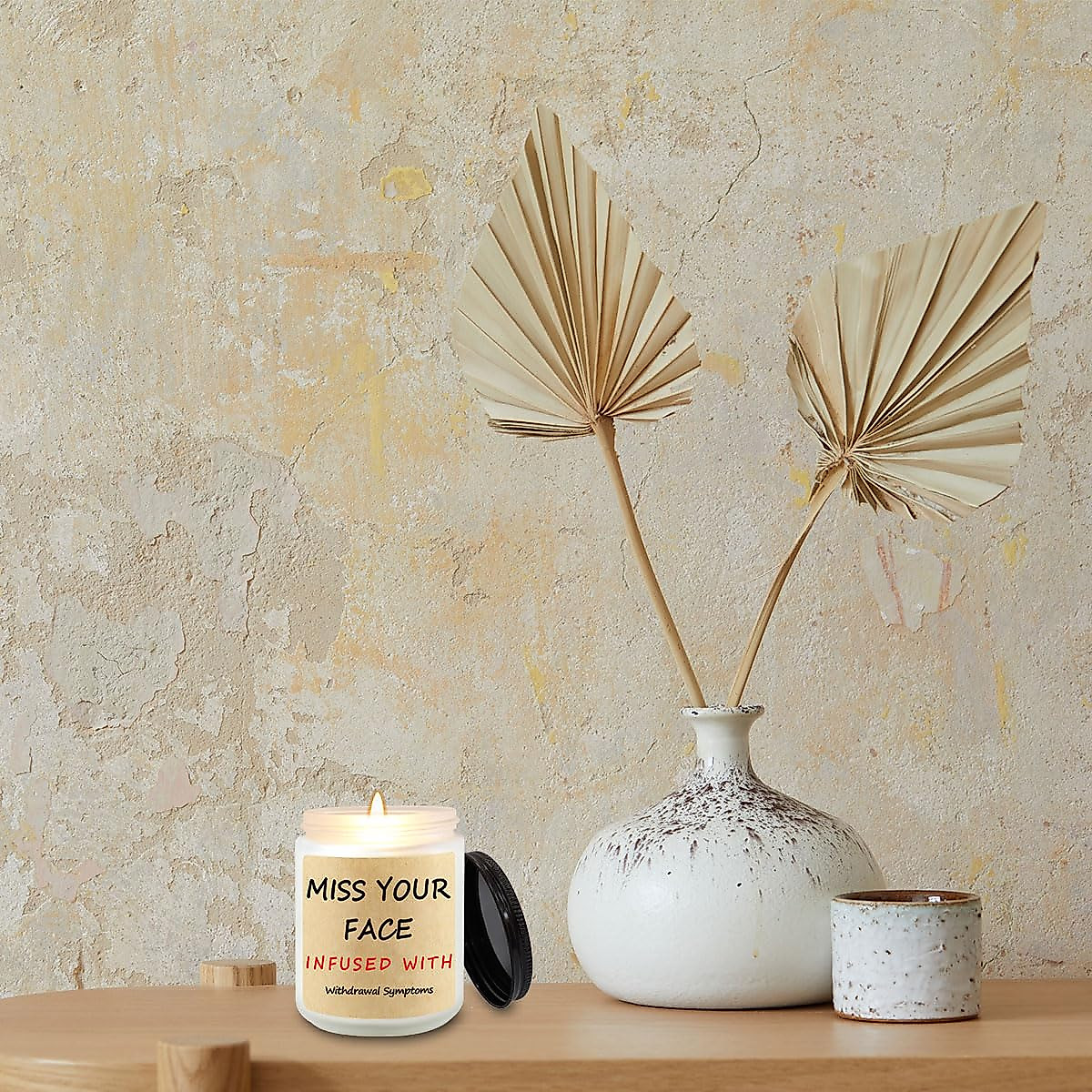 AharHora Candle Gifts for Women Men, Vanilla Scented Candle Miss Your Face Candle, Long Distance Relationship Gift Thinking of You Gift, Funny Friendship Candle for Best Friend Bestie Coworker