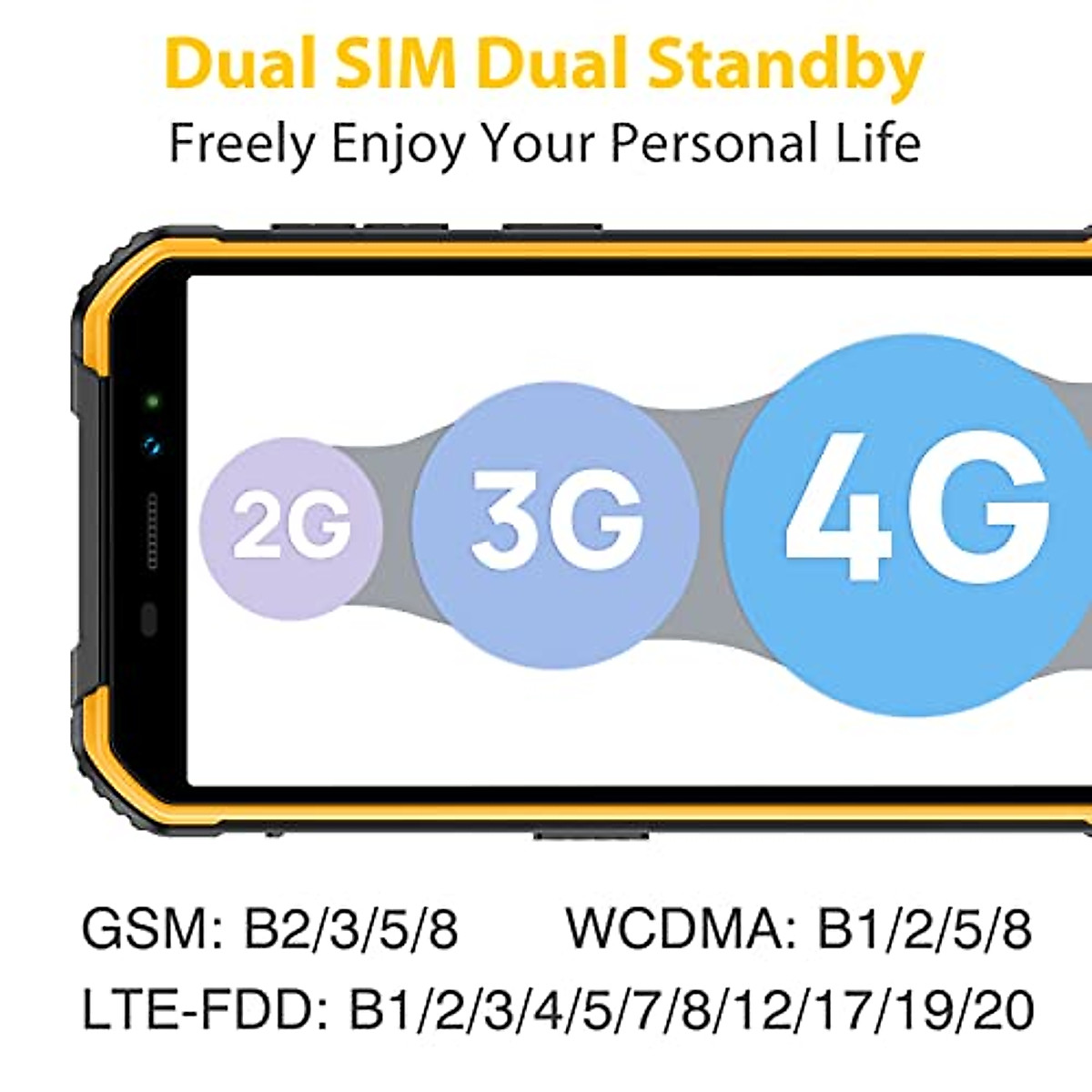 Ulefone Armor X6 Pro Unlocked Smartphone - Android 12 OS, Quad-Core Processor 4GB RAM & 32GB ROM, 13MP Main Camera, 4000mAh Battery, 5.0-inch Screen, Dual SIM 4G Rugged Cell Phones (Orange)