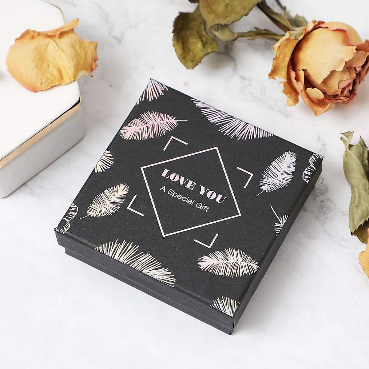 Longbeauty Wood Mixed Stone Plugs 18 Pairs/36 Pcs Double Flared Saddle Gauges Tunnels Expander Piercing Set (Gauge=10mm(00g))