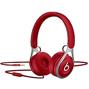 EP On-Ear Wired Headphones with Inline Remote and Microphone Bundle with Carrying Case (Red)