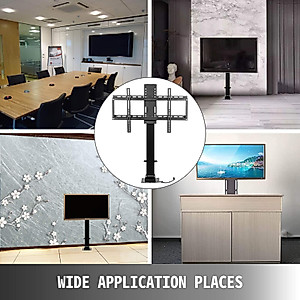 VEVOR Motorized TV Lift Stroke Length 35 Inches Motorized TV Mount Fit for 37-65 Inch TV Lift with Remote Control Height Adjustable 28.7-64.2 Inch,Load Capacity 130 Lbs