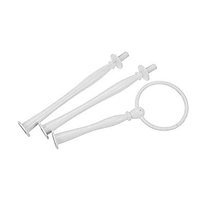 Geesatis 4 Set Cake Stand Fitting 3 Tier Cake Plate Stand Handle Mold Crown Hardware Holder for DIY Wedding and Party Making Cupcake Serving Stand, White