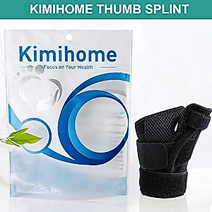 Kimihome Thumb Spica Splint - FSA or HSA eligible - 1 PCS Thumb Wrist Stabilizer for Pain Relief, Tendonitis, Sprained and Carpal Tunnel Supporting, Thumb Spica Splint Fits Both Left and Right Hands