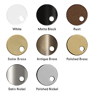 Flea Market Rx 6 Inch Pendant Canopy Kit with Lamp Cord Strain Relief 25 LB, Ceiling Light Plate Cover & All Mounting Hardware for Hanging Chandelier Lighting Fixtures - 1/4 IPS, Made in USA (White)