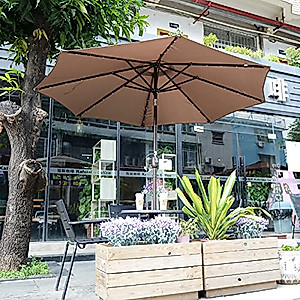 Pure Garden 618006WCY Patio Umbrella, Brown