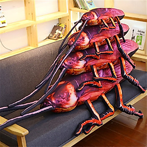Ellelove Creative 3D Cockroach Plush Pillow Animal Insect Funny Home Sofa Car Decoration Party Favors Throw Pillow Gifts for Boys and Girls (13.8''(35cm))