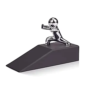 Door Stopper Decorative,Door Stoppers for Bottom of Door,Cute Man Door Stop,Quality Zinc Alloy and Non-Skid Rubber Made Floor Door Stopper,Garage Door Stop,Door Holder to Hold The Door Open1PS