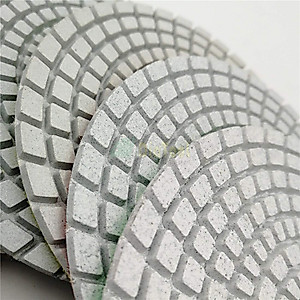 SHDIATOOL Diamond Polishing Pads Kit for Granite Marble Stone Tiles Including 3 Kinds Diamond Pads