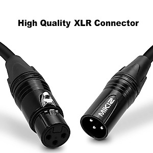 MIKIZ XLR Cables 100 ft 2 Pack Premium XLR Male to Female Microphone Cables for Speakers 100ft