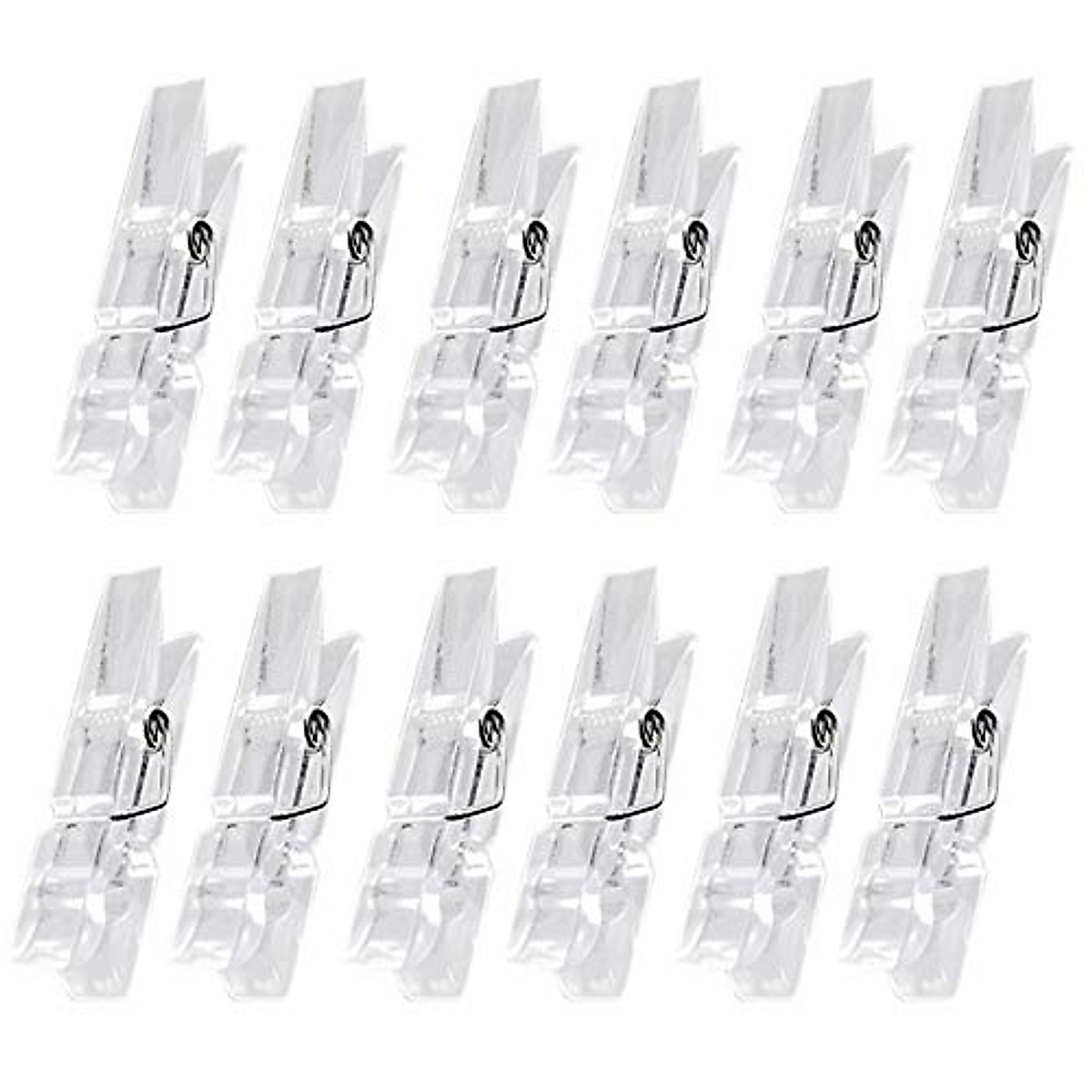 20/50/100 pcs Plastic Clothes Pegs, Wind-Proof Photo Clip, Mini Clear Plastic Clothespins, Photo Hanging Clamp, Laundry Home Supplies(2.5cm 20pcs)