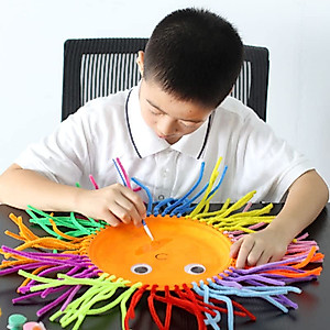 1200 Pcs Christmas Pipe Cleaners Craft Set, BetterJonny 10 Colors 200 Pcs Chenille Stems Pipe Cleaners, 200 Pcs Pom Poms & 800 Pcs Googly Eyes for Schools or kindergartens DIY Crafting Supplies