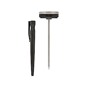 Taylor Pro Dot Matrix Display Oval Instant Read Digital Meat Food Grill BBQ Cooking Kitchen Thermometer, Won't Roll Off Counters, Stainless Steel