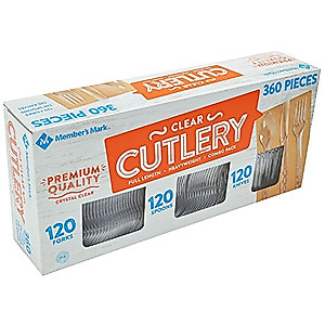 Member's Mark Clear Cutlery Combo Pack, 360 Count by Members Mark