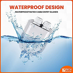 RICH SOLAR Solar Double Cable Entry Gland Box Solar Double Cable Entry Housing for RV Trailer Boat All Cable