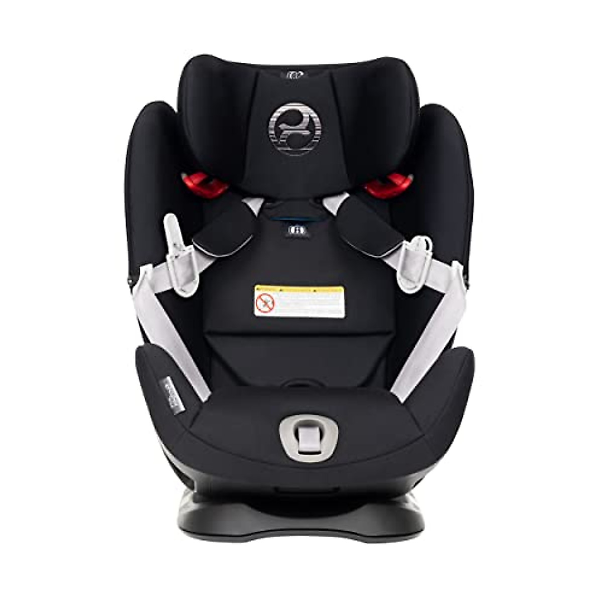 CYBEX Eternis S with SensorSafe, Convertible Car Seat for Birth Through 120 Pounds, Up to 10 Years of Use, Chest Clip Syncs with Phone for Safety Alerts, Toddler & Infant Car Seat, Lavastone Black