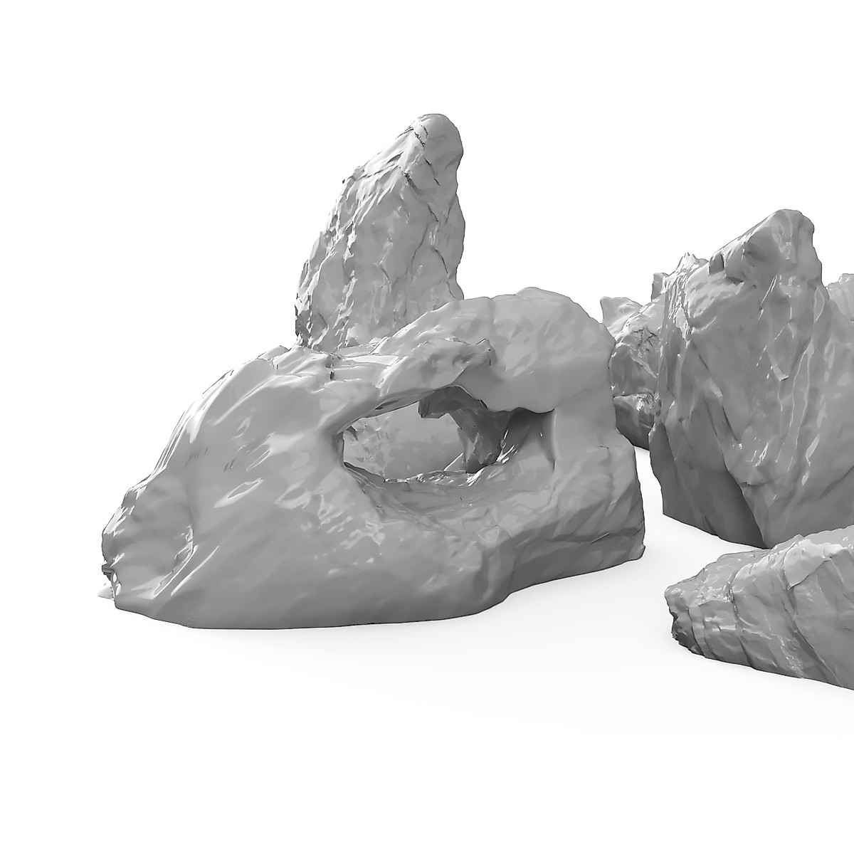 3DEGOS Stone Boulder Rock Set DND Terrain 28mm for Dungeons and Dragons, D&D, Pathfinder, Warhammer 40k, RPG, Miniatures, Age of Sigmar, Tabletop, D and D, Dungeons and Dragons Gifts