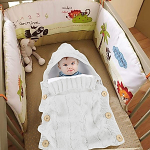 Yinuoday Newborn Baby Fleece Swaddle Blanket Wrap Sleeping Bags Infant Swaddle Sack White