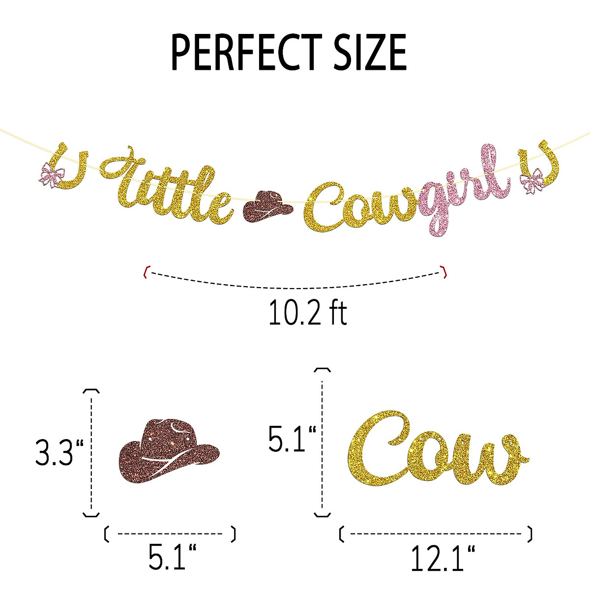 Little Cowgirl Banner - Western Cowboy One 1st Birthday Banner for Little Girl Gender Reveal Welcome Baby Girl Birthday Party Decorations