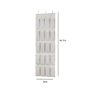 Amazon Basics 20-Pocket Over-the-Door Hanging Large-Size Shoe Organizer
