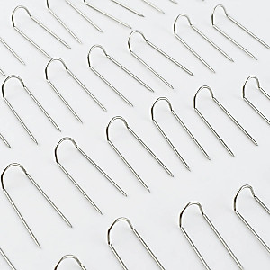 100 Pieces U Shaped Fork Pins for Sewing Double Blocking Pins U-Pins for Jewelry Display Craft DIY Multipurpose Straight Pins for Fabric Quilting Crafts Making Home Decor Needlecrafts Pin U Pin Needle