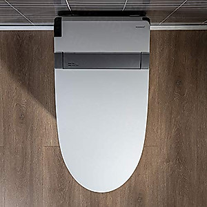 WOODBRIDGE B0960S Auto Flush, Auto Open & Auto Close, 1.28 GPF Single Flush Toilet with Intelligent Smart Bidet Seat and Wireless Remote Control, Chair Height