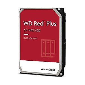 Western Digital 12TB WD Red Plus NAS Internal Hard Drive HDD - 5400 RPM, SATA 6 Gb/s, CMR, 256 MB Cache, 3.5" - WD120EFAX