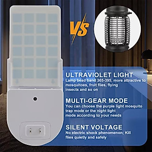 Generic SKEETO (Twin Pack) Indoor Flying Insect Trap, for Flies, Fruit Flies, Gnats, Moths, and Other Insects, 2 in 1 Adjustable UV & LED Night Light, White