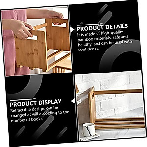 DOITOOL 1pc Bookshelf Storage Rack Children Bookshelf Bookshelf for Desk Heavy Duty Bookshelf Desk Bookshelf Wooden Bookshelf Expandable Desktop Organizer Book Holder Desktop Decor Bamboo