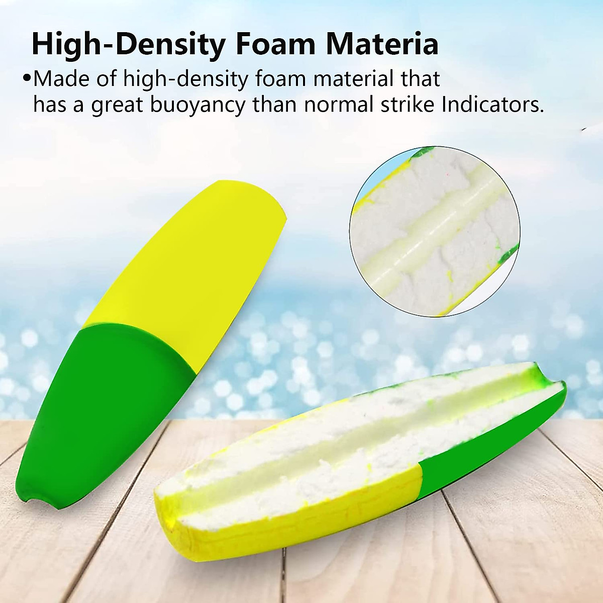 Yonihawk Foam Cigar Peg Floats,Fishing Corks Slip Bobbers Santee Float for Catfish Crappie