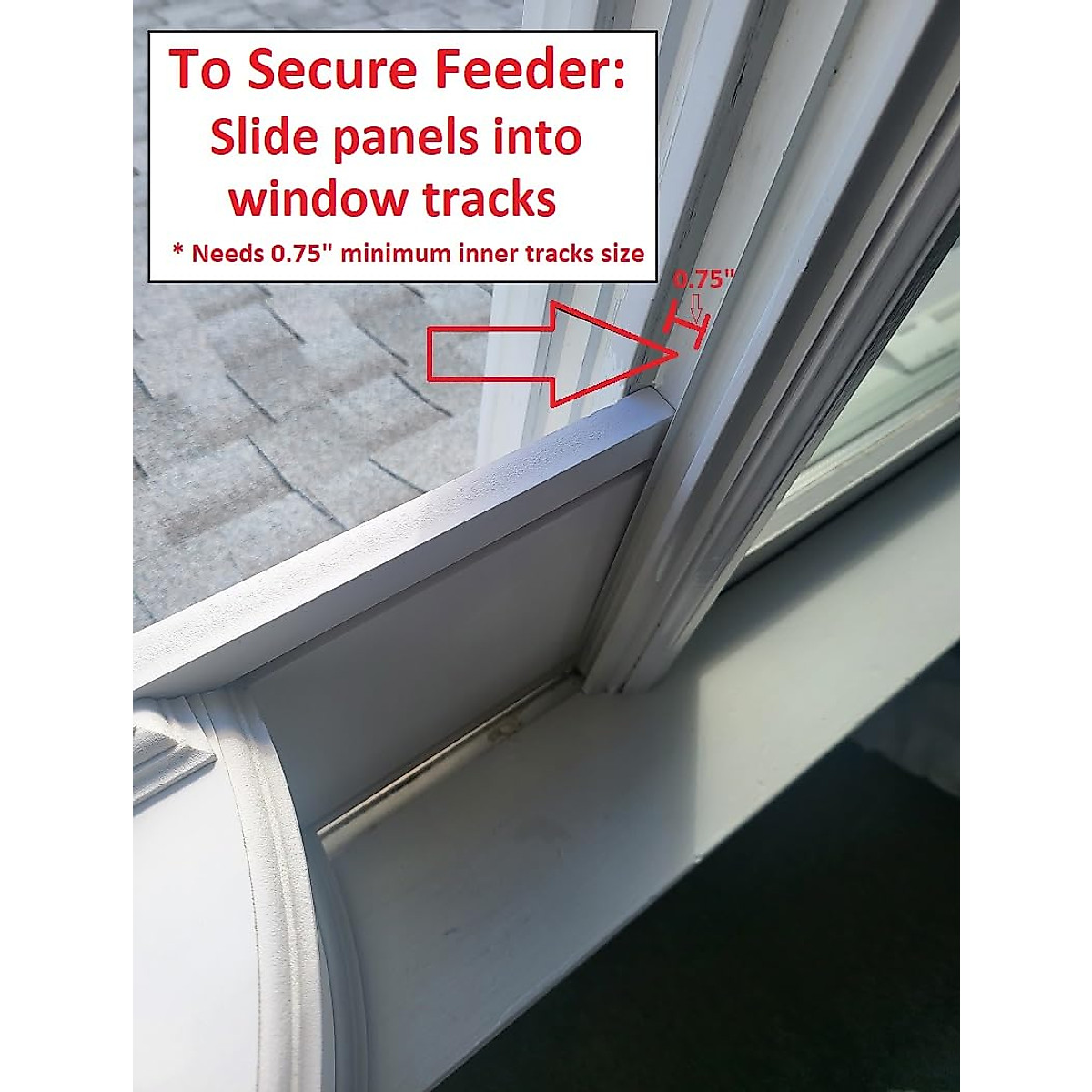 Amish Custom Made Indoor in-Window Bird Feeder, 180° Clear View In-House Feeder, Watch Wild Birds from The Comfort of Your Home - Easy-Fill (29"-36" Window Width)