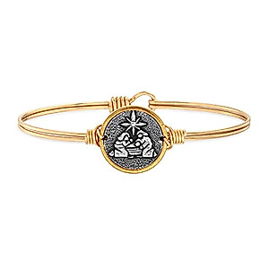 Luca + Danni Nativity Bangle Bracelet For Women - Brass Tone Regular Size Made in USA