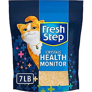 Fresh Step Crystals Health Monitoring Cat Litter, Color-Changing Litter Helps Detect Irregularities in Cat Urine, Controls Odor for 30 Days, 7 lb. Bag