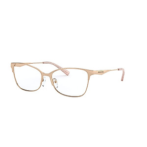 A|X ARMANI EXCHANGE Women's AX1040 Cat Eye Prescription Eyewear Frames, Shiny Rose Gold/Demo Lens, 54 mm