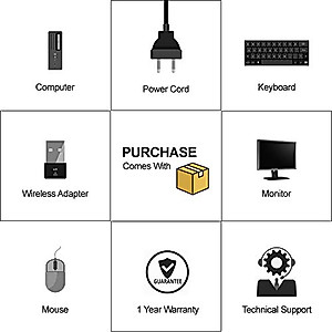 HP Desktop Computer, Core 2 Duo 3.0 GHz Processor, 4GB, 160GB, DVD, WiFi Adapter, Windows 10, 19in LCD Monitor Included (Brands may vary) (Renewed)