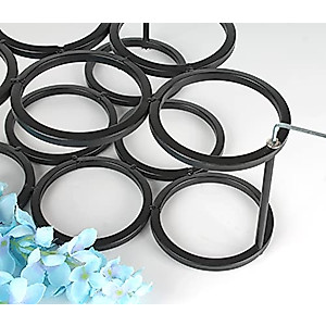Black Modern Wire Rustic Counter Wine Rack Countertop Table,Metal Wine Rack Inserts for Cabinet Rustic 6 Bottles Wine Storage Holder