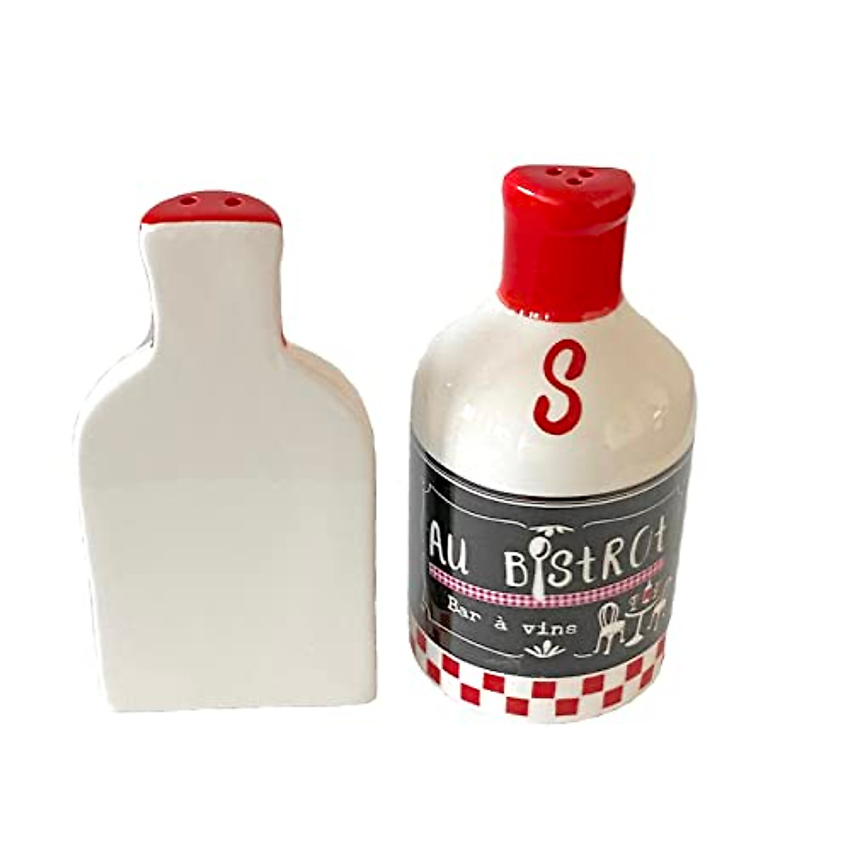 French Bistro Ceramic Salt and Pepper Shakers